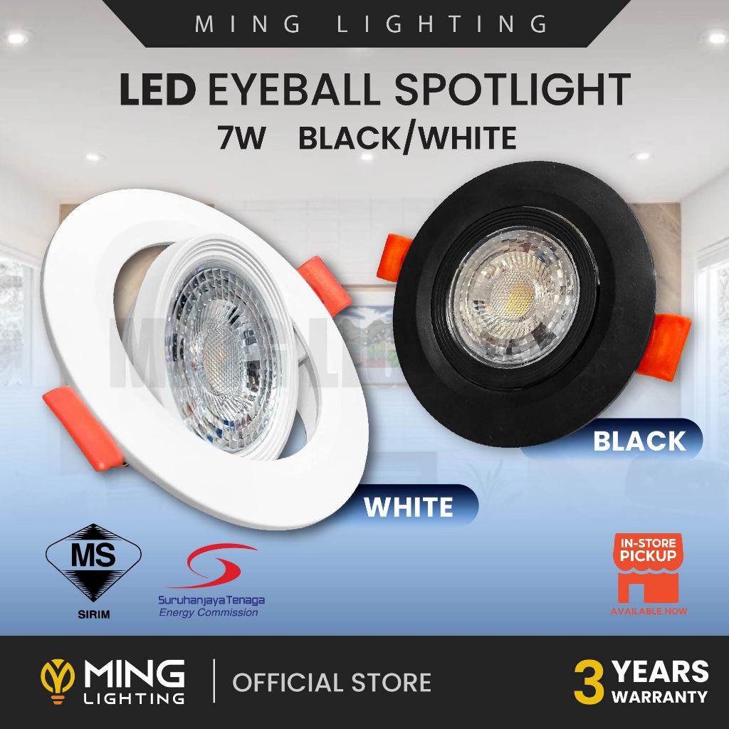 LED Eyeball 7W Slim Recessed Spotlight Downlight Home Lighting Room ...