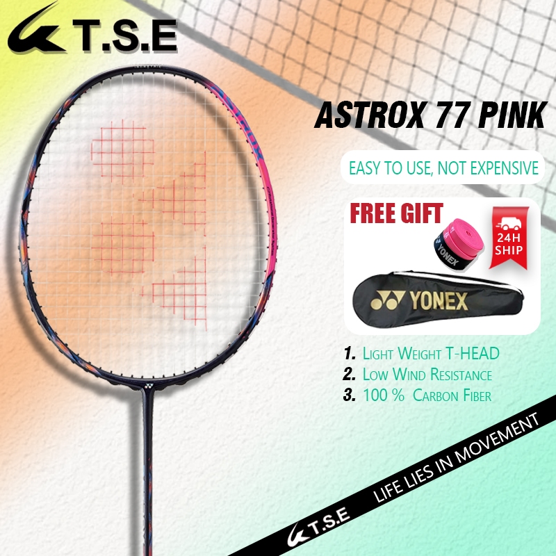 YONEX ASTROX 77 PRO High pink Badminton Racket carbon racket with for ...