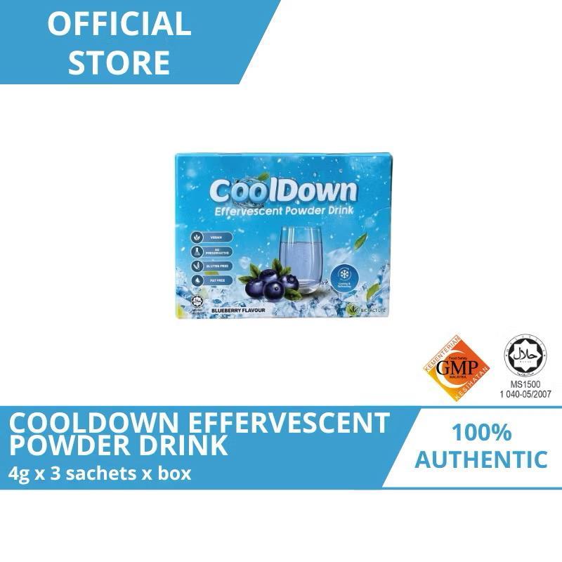 CoolDown Effervescent Powder Drink | 3 Sachets Per Box | Body Heatiness ...