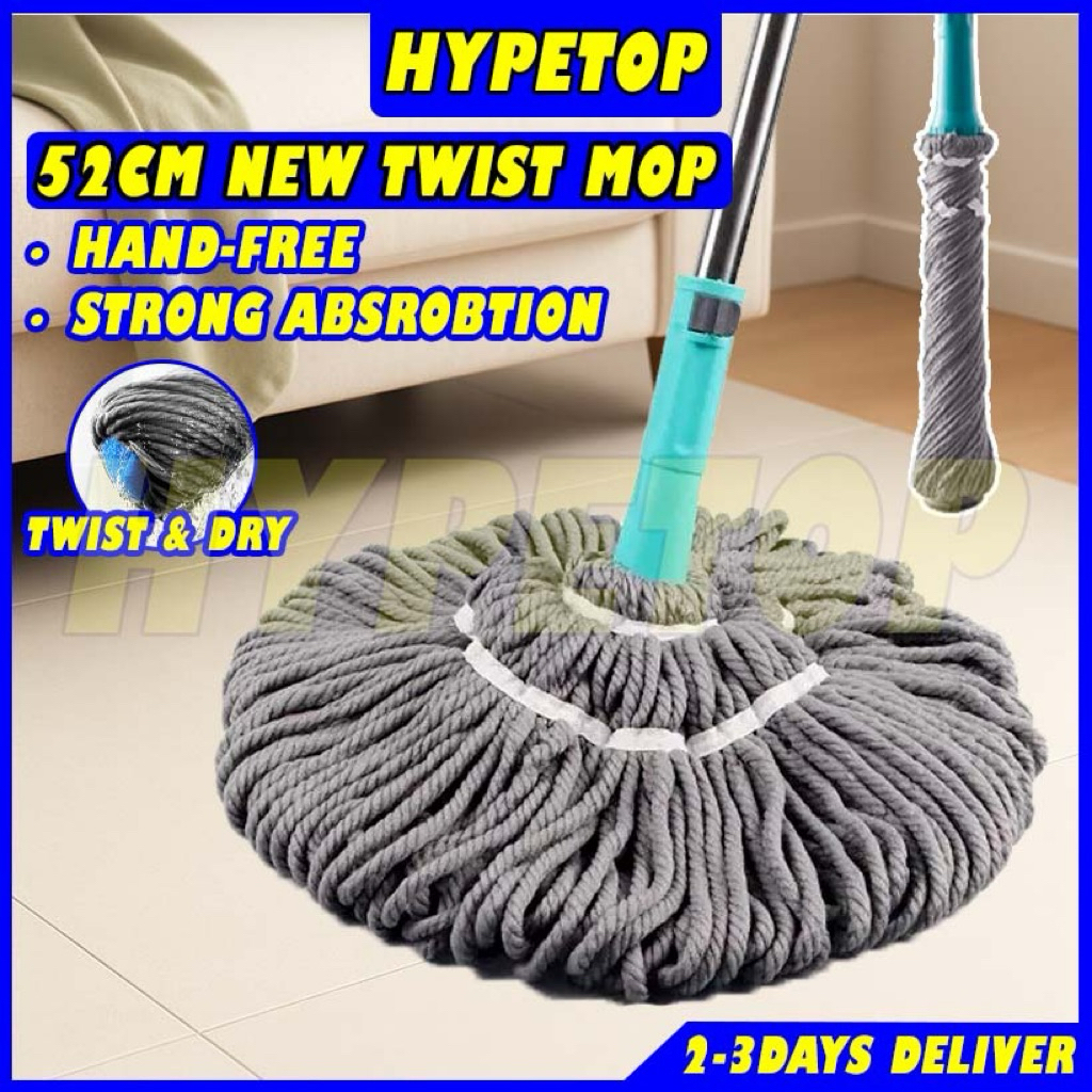 HYETOP Spin mop Floor mop lantai Hands free self-wringing cleaning mop ...