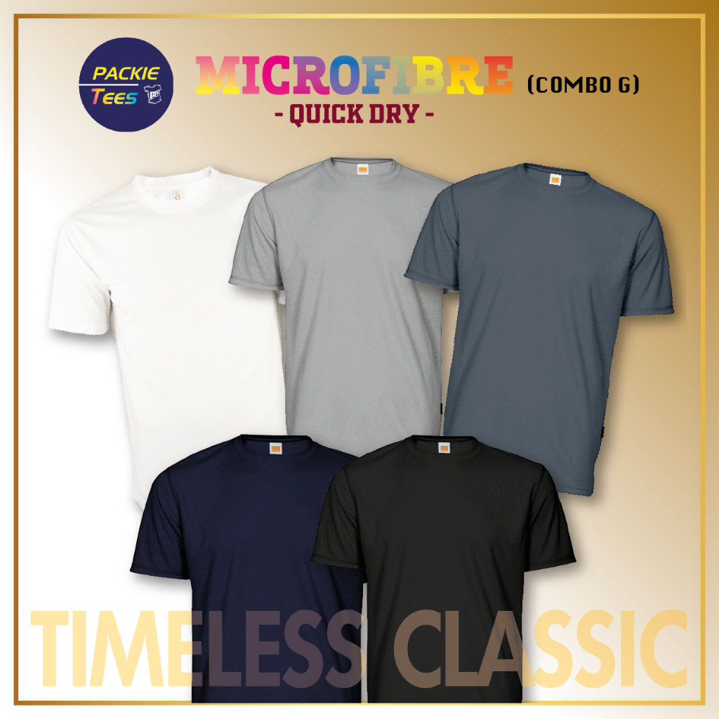 QD04 Combo G T-shirt 100% Microfibre Eyelet Short Sleeve Baju Sukan ...