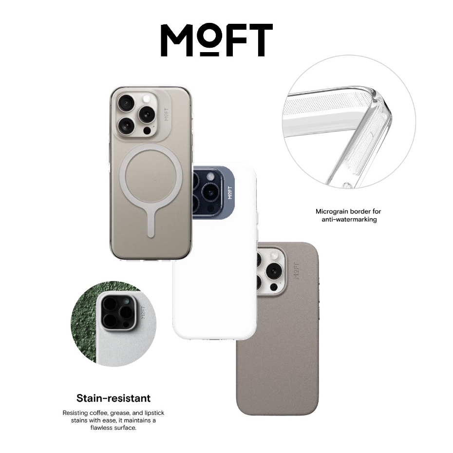 MOFT Snap Case Leather MOVASTM / Snap Clear Case / Snap White Case for ...