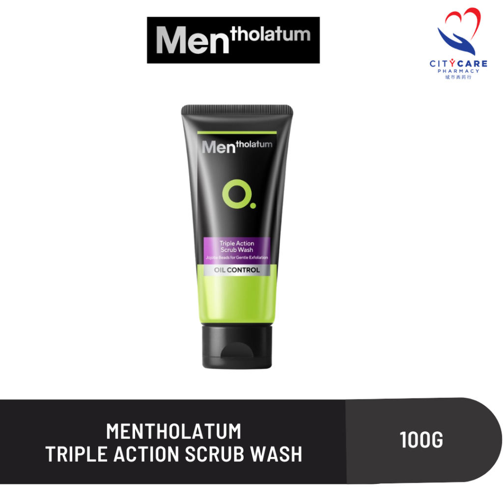 MENtholatum Triple Action Scrub Wash (Oil Control) 100g | Shopee Singapore