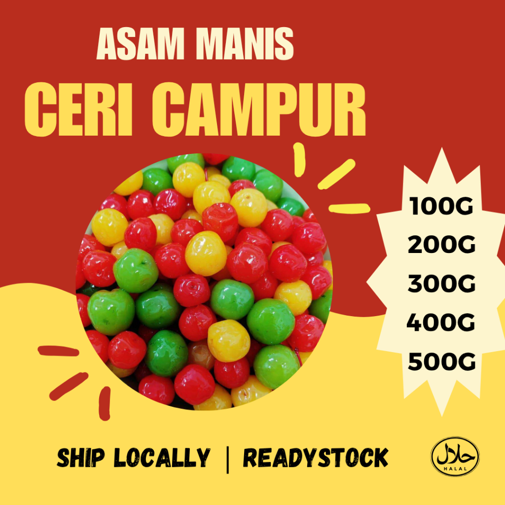 Mixed Cherry Acid Pickled Orange/ Mixed Sweet Cherry/ (100g-500g ...