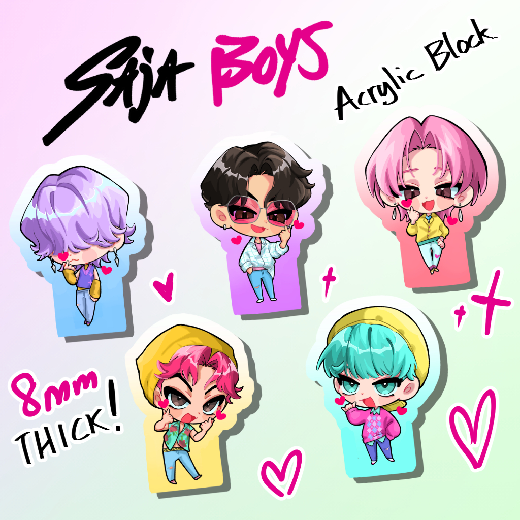 KPOP DEMON HUNTERS SAJA BOYS | Acrylic Block 8mm Thick | Shopee Singapore