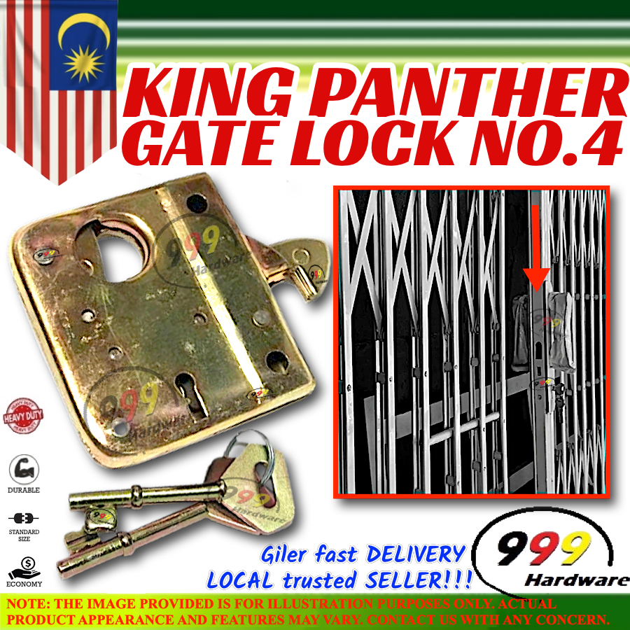 999 King Panther Gate Lock No.4 / Grill Door Mortise Lock / Sliding ...