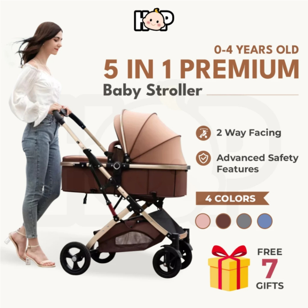 5 in 1 Baby Stroller 2 Way Facing Stroller Baby Newborn Stroller Baby ...