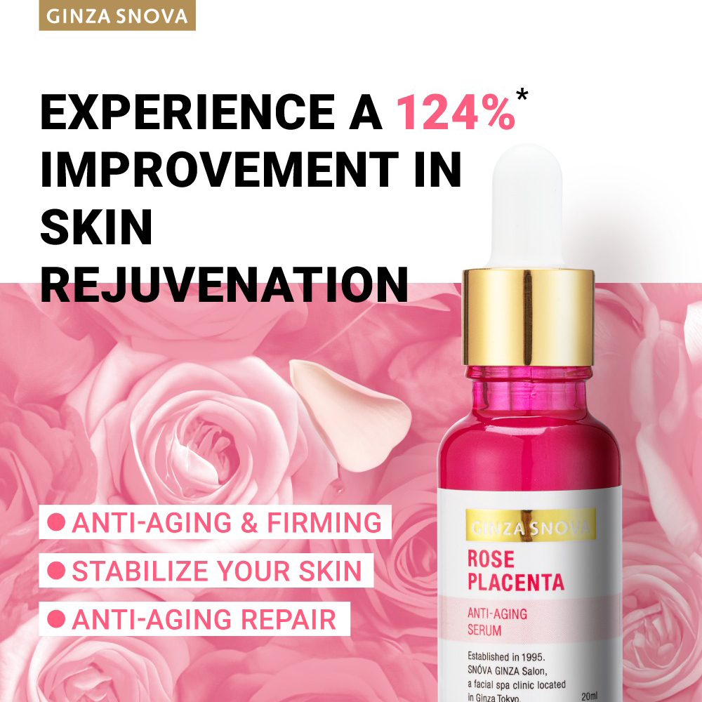 GINZA SNOVA Rose Placenta Anti-Aging Booster Serum｜20ml｜Halal｜Firming ...
