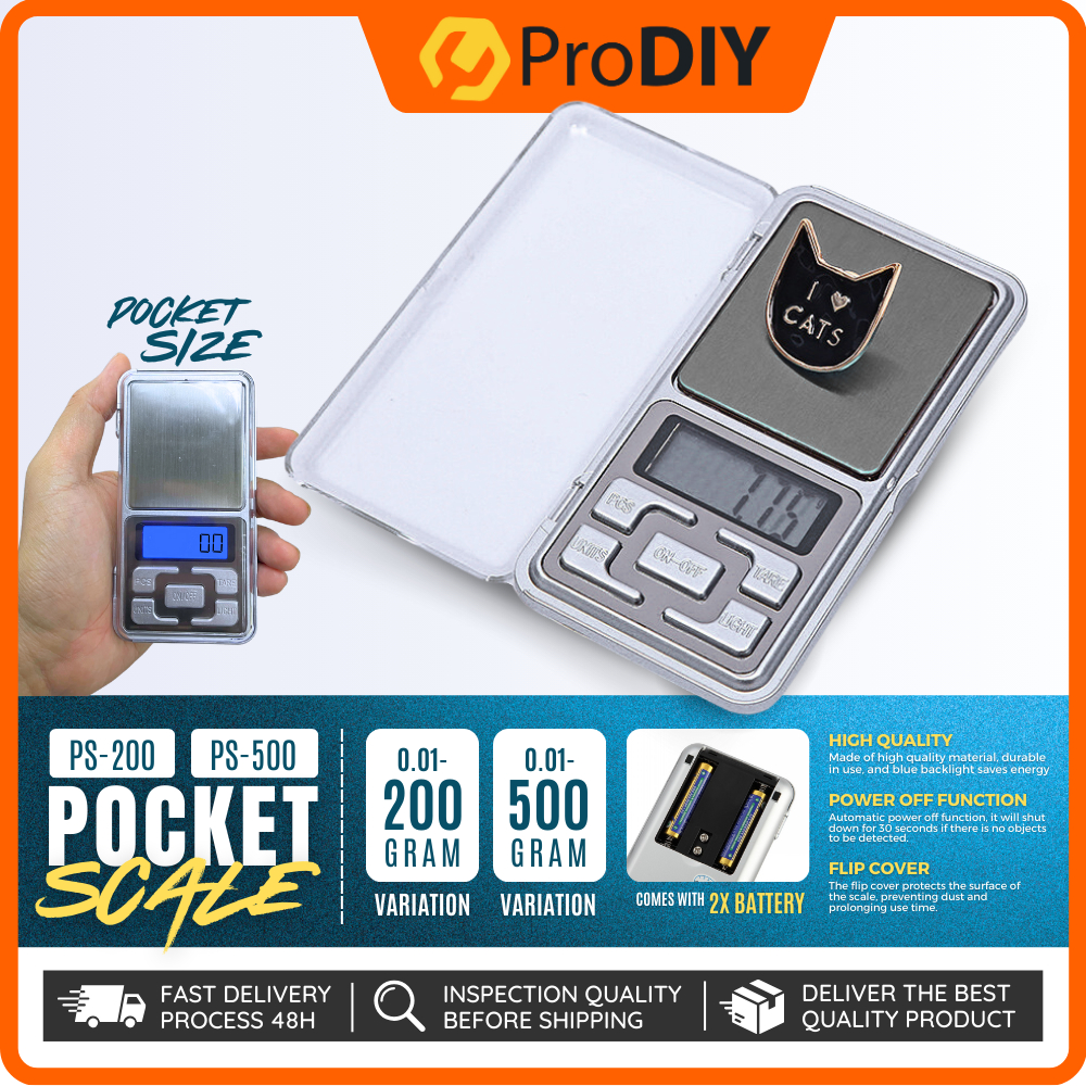 PS200 / PS500 Mini Electronic Pocket Scale 0.01 ~ 200g / 500g Jewelry ...