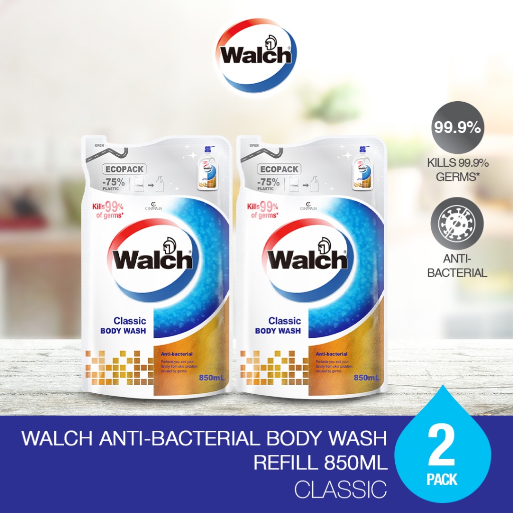 Walch Anti-Bacterial Body Wash Refill (850ml x 2) | Shopee Singapore