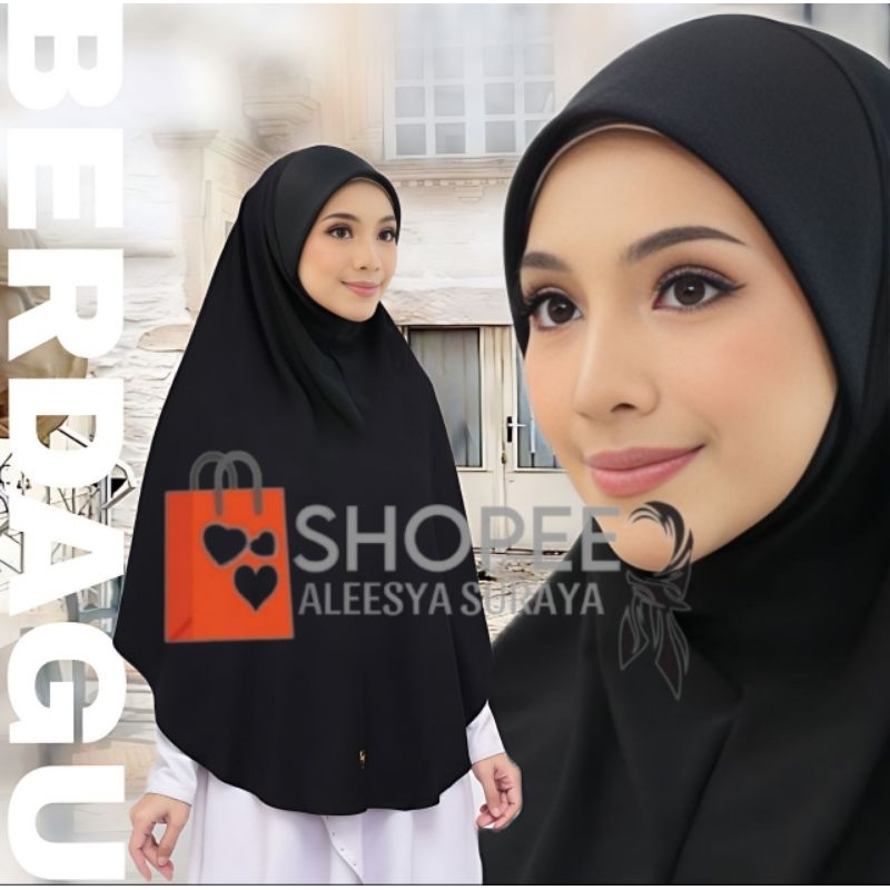 [Chuing] Long Scarf / Long Black Scarf Chin Moscrepe Awning Scuba/ Umrah Scarf 2XL/ 3XL/5XL ...
