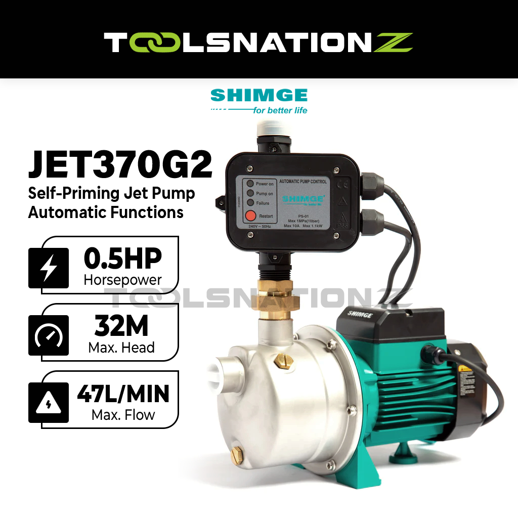 SHIMGE Automatic Self-Priming Jet Pump 0.5HP/1HP/1.5HP Home Water ...