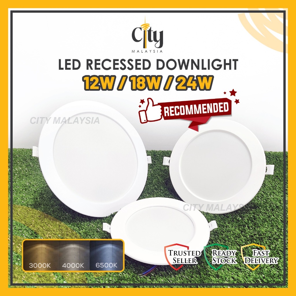 City 12w 18w 24w LED Downlight 4/6/8 INCH ROUND LED DOWNLIGHT 6500k ...