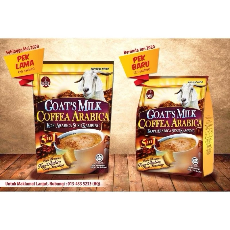 Arabica Goat's Milk Coffee / Chai Goat's Milk Tarik Tea (15 Sachets ...