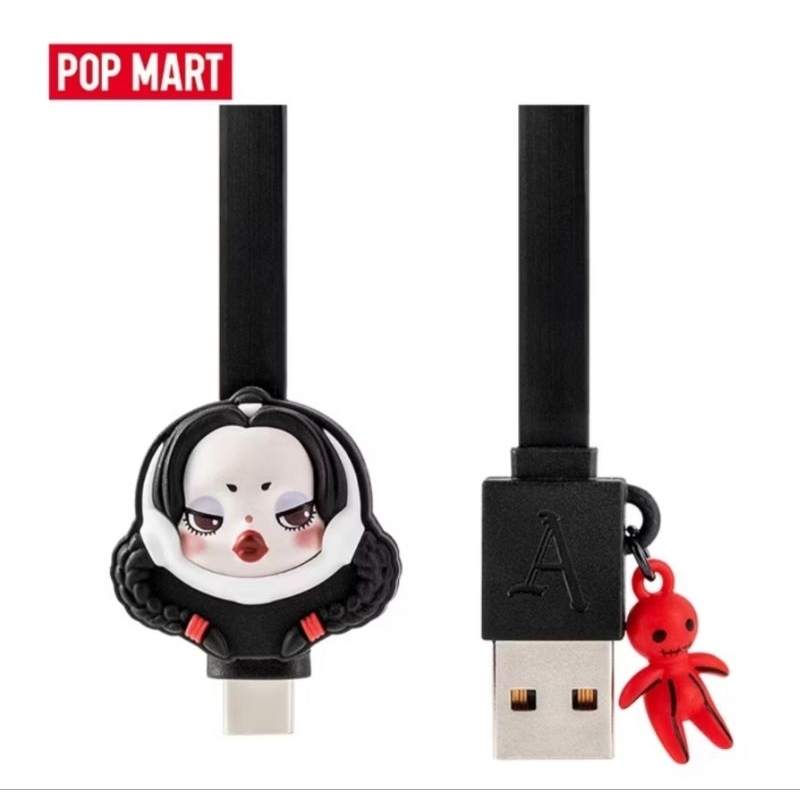 POP MART SKULLPANDA X THE ADDAMS FAMILY SERIES USB PHONE CABLE TYPE C ...