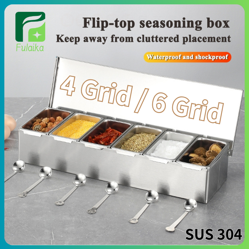 Kitchen Condiments Container Sauce Container Spice Jar Stainless Steel ...