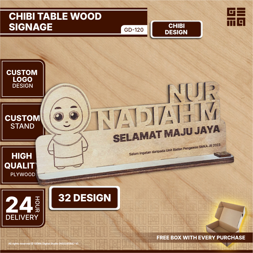 URGENT ORDER ONLY NO-PRE ORDER custom plaque design plak kayu kartun ...