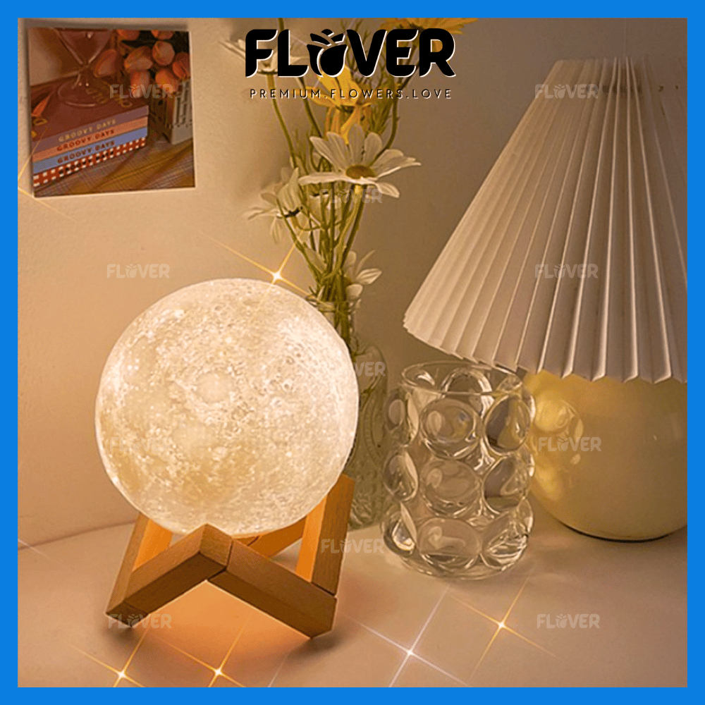 [1box] 8cm 3D LED Moon Light Lamp | Bulan LED | Lunar Light | Lamp ...
