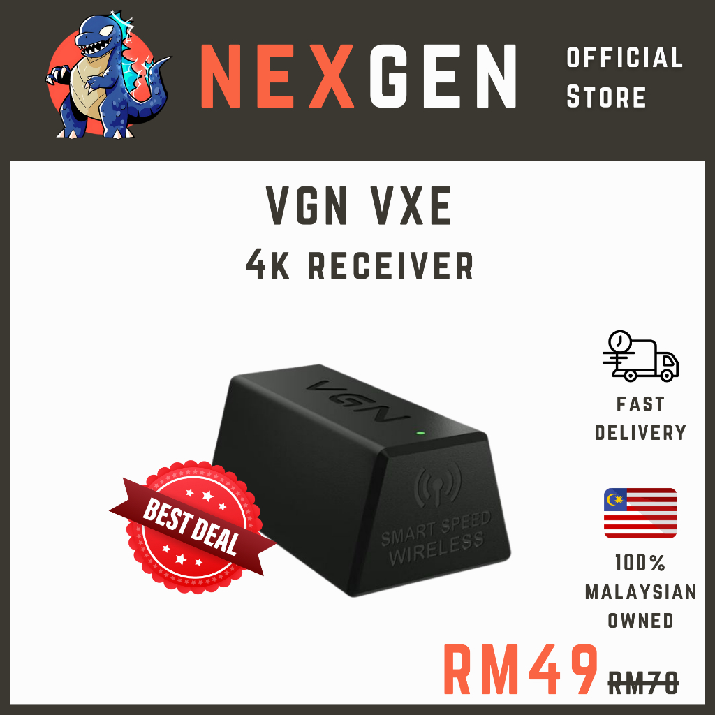 VGN VXE 4K Receiver | R1 F1 Pro Max Wireless 4000Hz Dongle 4K | NexGen ...