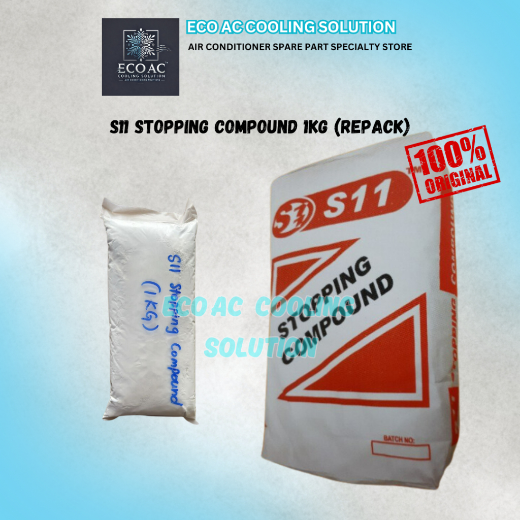 S11 STOPPING COMPOUND - 1kg (REPACK) / S11 天花修补泥 白灰 1kg (小包装)/ CEILING ...