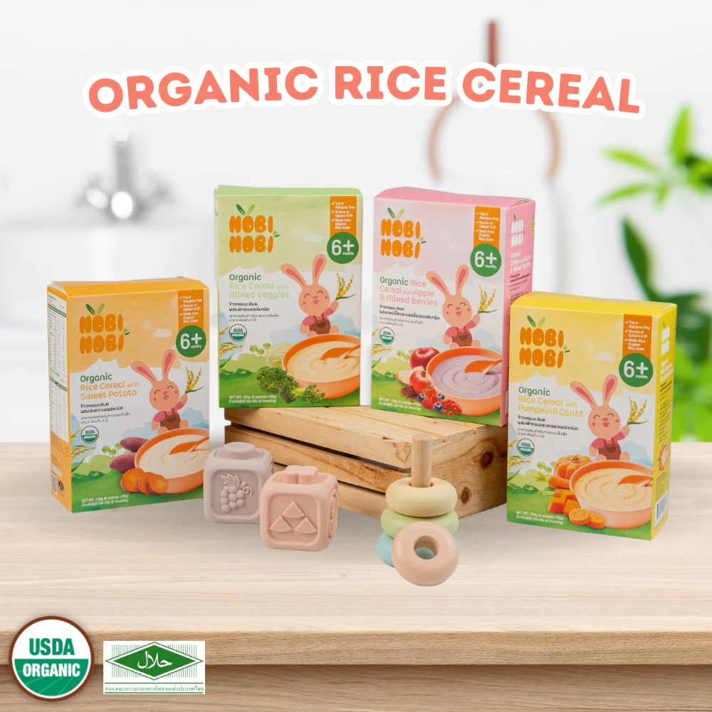 Nobi Nobi Organic Rice Cereal / Travel Food / Baby Food 6 months (6 ...