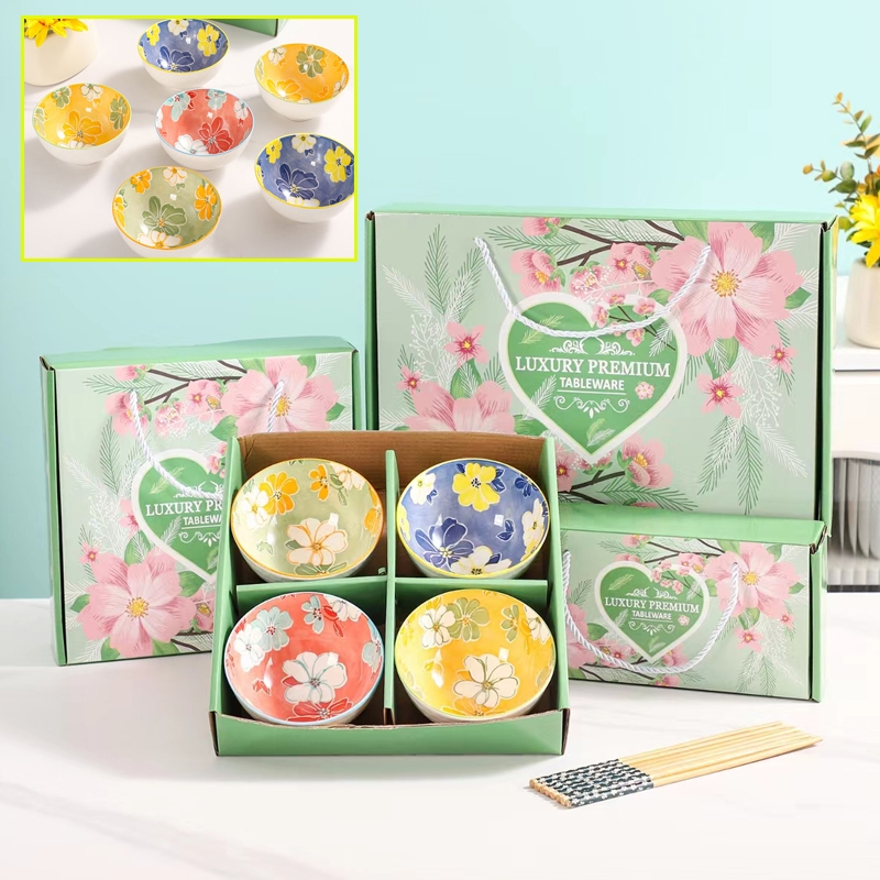 Set bud pattern Rice Bowl Porcelain Bowl Ceramic Bowl Soup Bowl Door ...