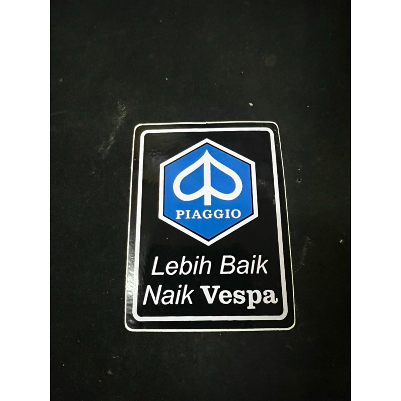 Vespa classic badge emblem sticker is better to ride a vespa | Shopee ...