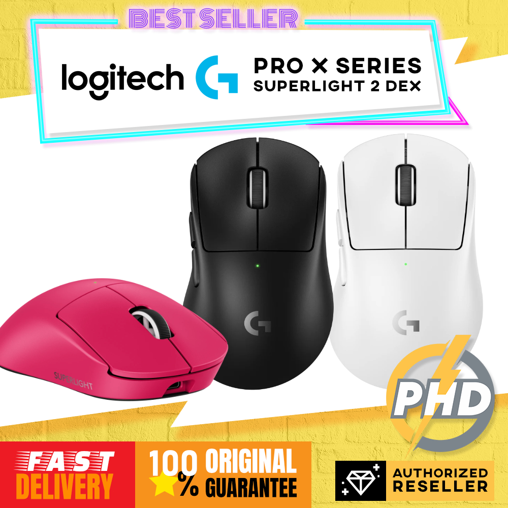 Logitech G PRO X SUPERLIGHT 2 DEX LIGHTSPEED Wireless Gaming Mouse, 60g ...