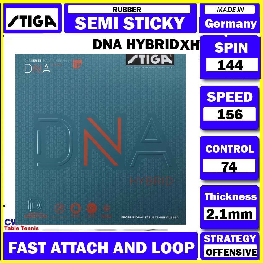 Stiga DNA Hybrid XH INVERTED TABLE TENNIS RUBBER FAST ATTACK AND LOOP ...