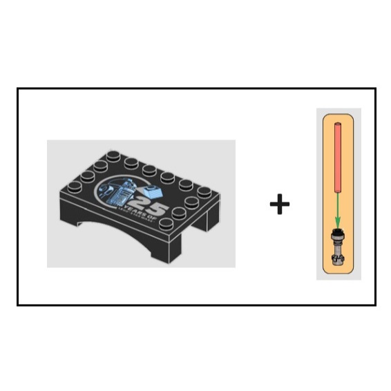 Lego SW1325 25th Anniversary Plate and Lightsaber | Shopee Singapore
