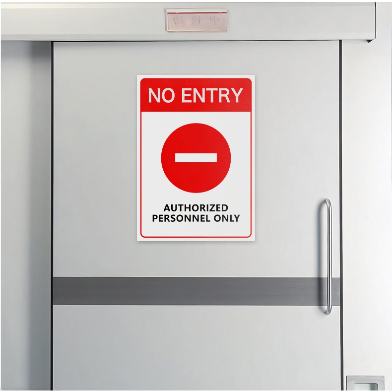 NO ENTRY Sticker Sign Notice Signage Entrance Parking Lot Prohibition ...