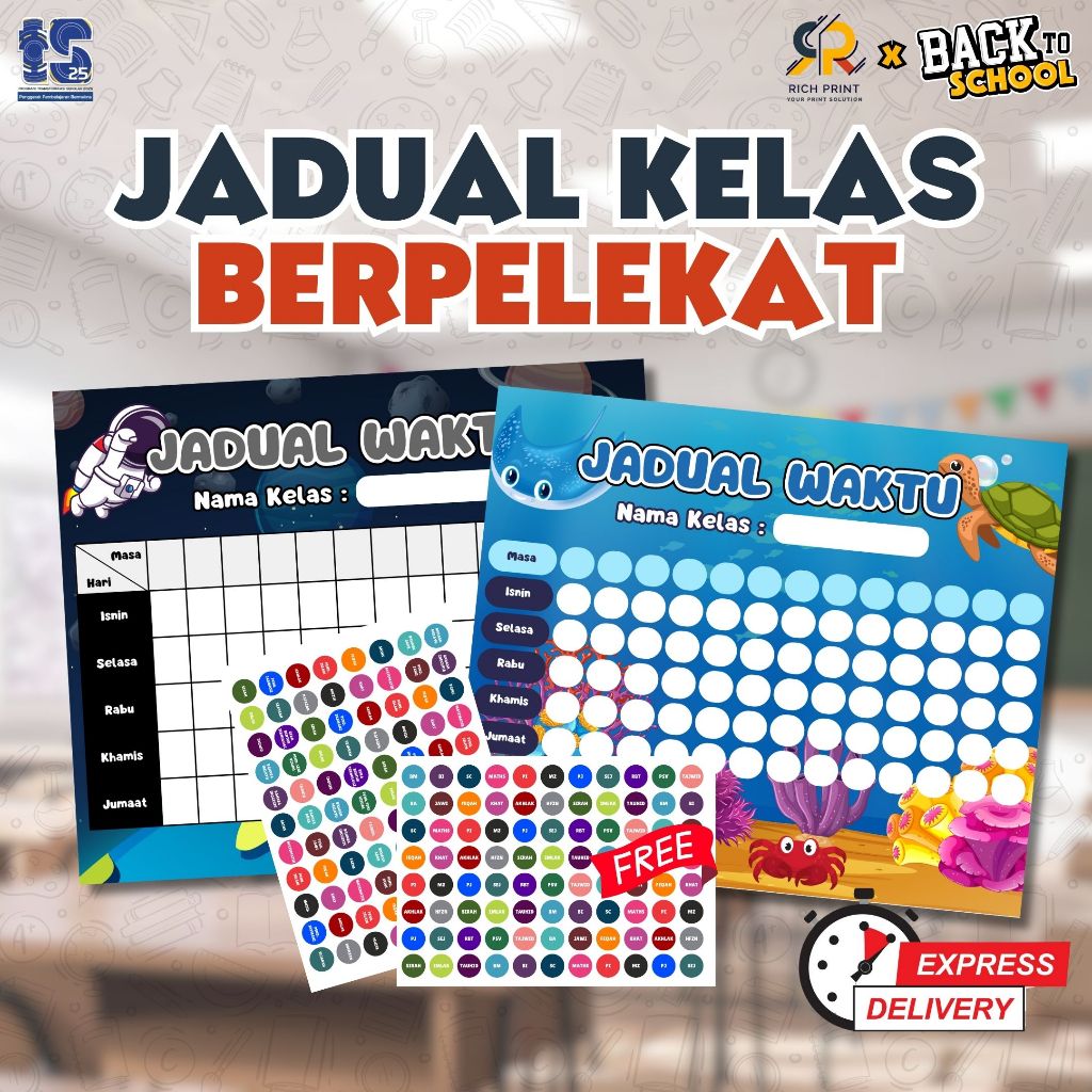 School Timetable School Student Time Schedule Sticker Class Cheer Chart ...