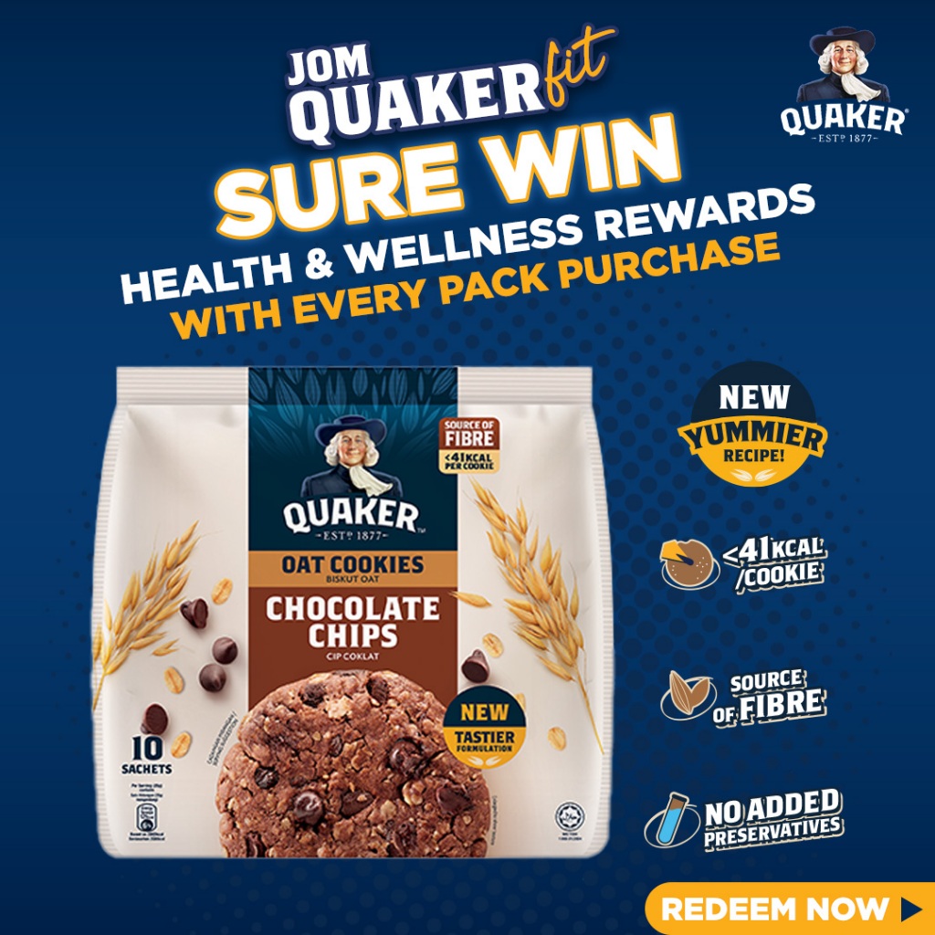 Quaker Oat Cookies - Chocolate Chips (250g) | Shopee Singapore