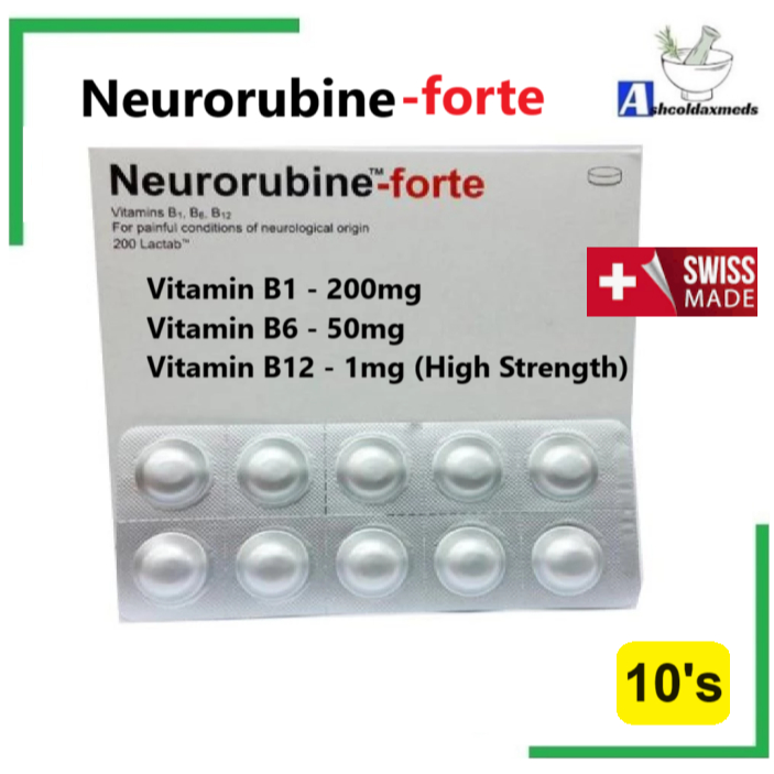 Neurorubine Forte with Vitamin B1/B6/B12 for Nerves 10'S | Shopee Singapore