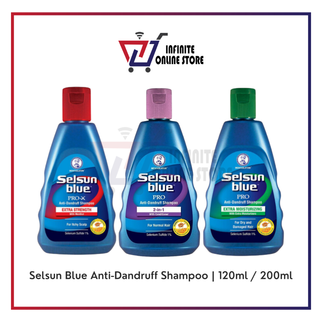 Selsun Blue Pro / Pro-X Anti-Dandruff Shampoo (120ml / 200ml) (2-in-1 ...