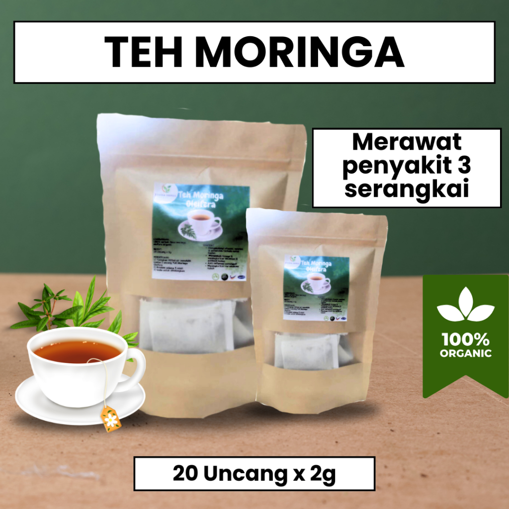 20 Moringa Leaf Tea Bags | Moringa Oleifera Tea | Superfood Moringa ...