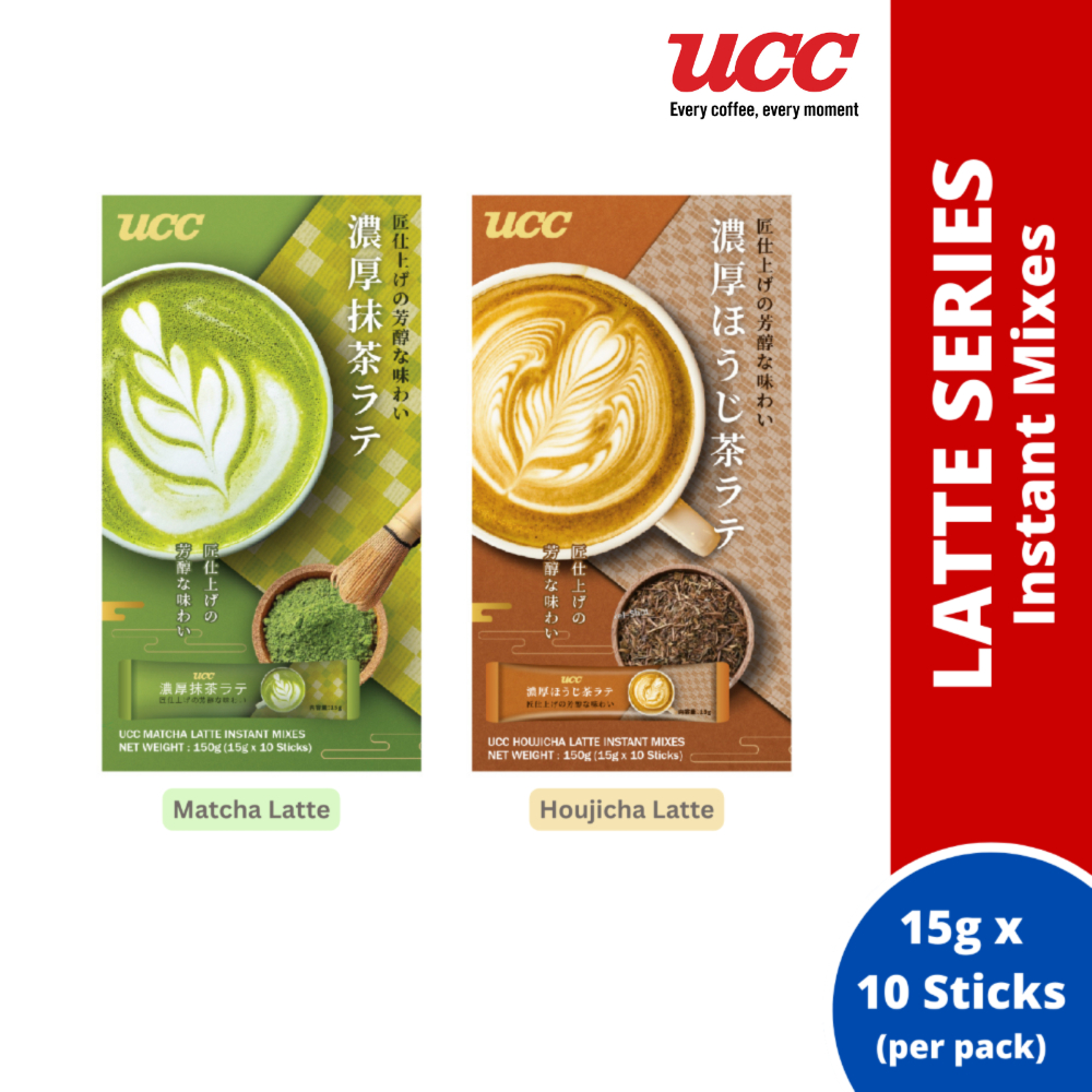 UCC The Latte Series Instant Mixes (10 Sticks x 15g) [ Matcha Latte | Hojicha Latte - Exp: Jan ...