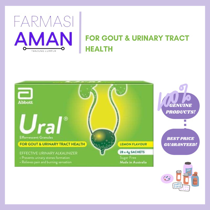 Abbott Ural Effervescent Granules Lemon Flavour Sachets 4g x 28’s (Gout ...