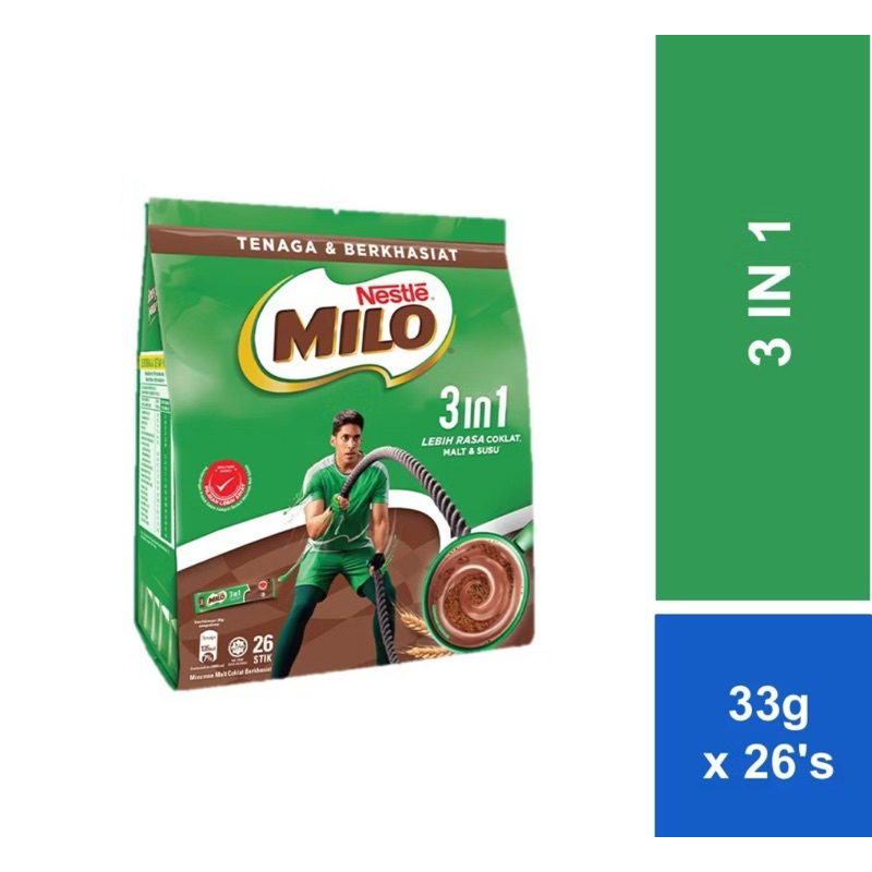 NESTLE MILO 3in1 Activ-Go Mixes (33g x 26's) | Shopee Singapore
