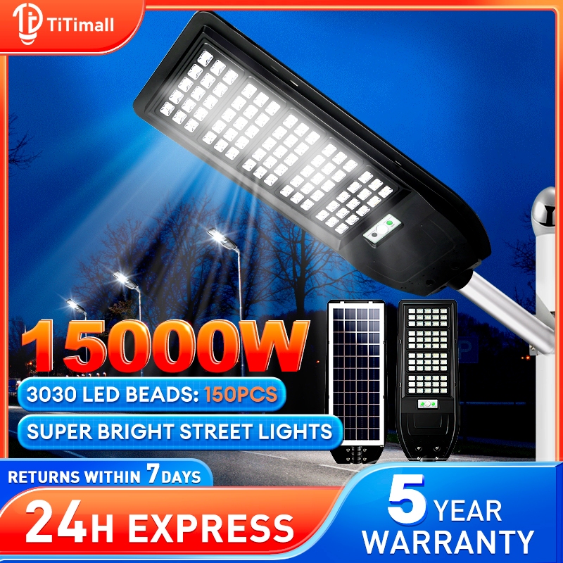 Solar Light Outdoor Lighting 6000W Lampu Solar Outdoor Waterproof Lampu ...