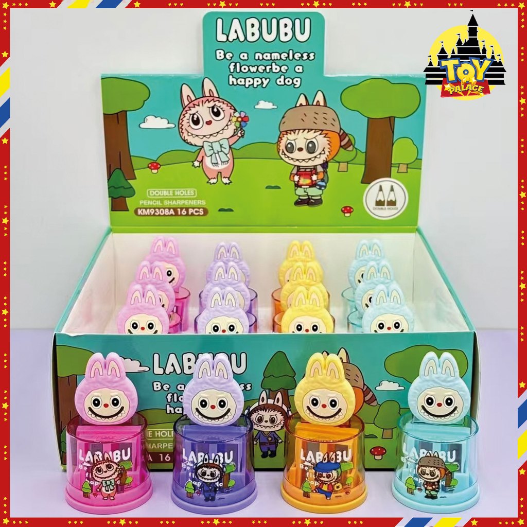 Labubu Sharpener Pencil with 3D Doll Head Cute Stationery School Peraut ...