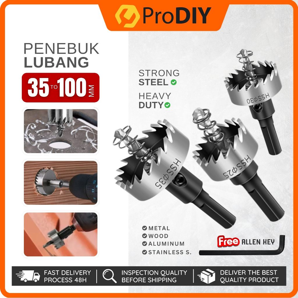 1PCS 35-100mm HSS Hole Saw Drill Bit for Stainless Steel Metal Alloy ...
