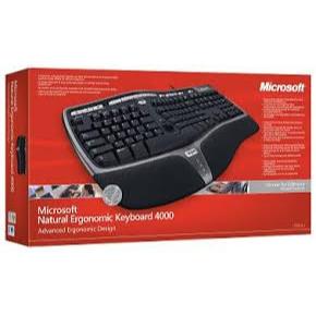Microsoft Natural Ergonomic 4000 Wired Keyboard- Black | Shopee Singapore