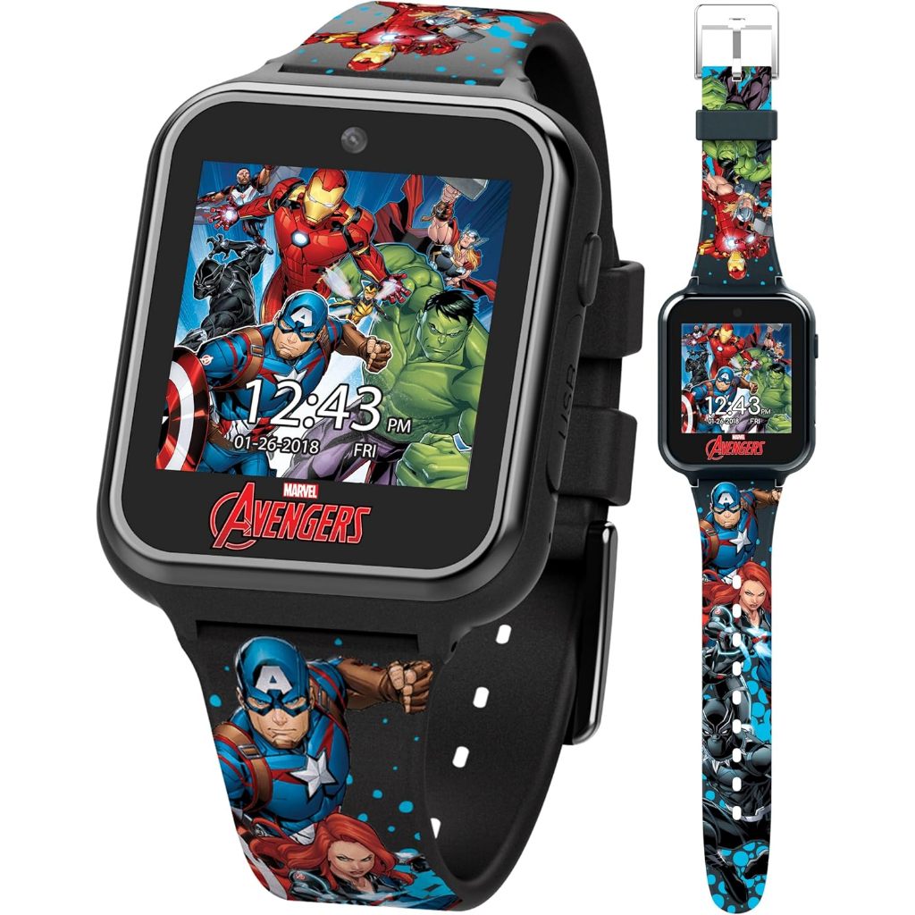 Accutime Marvel Avengers Kids Touchscreen Interactive Smart Watch with ...