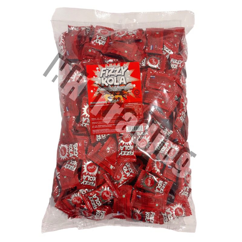 1kg FIZZY KOLA / COLA FLAVOURED CANDIES WITH FIZZY CENTRES 包心可乐口味 ...