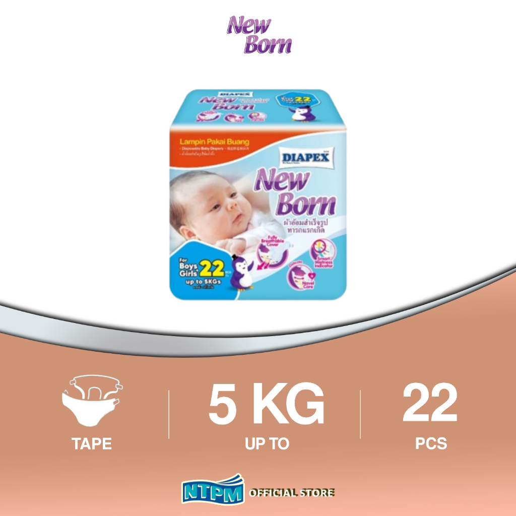 Diapex NEW BORN Baby (22's) | Shopee Singapore