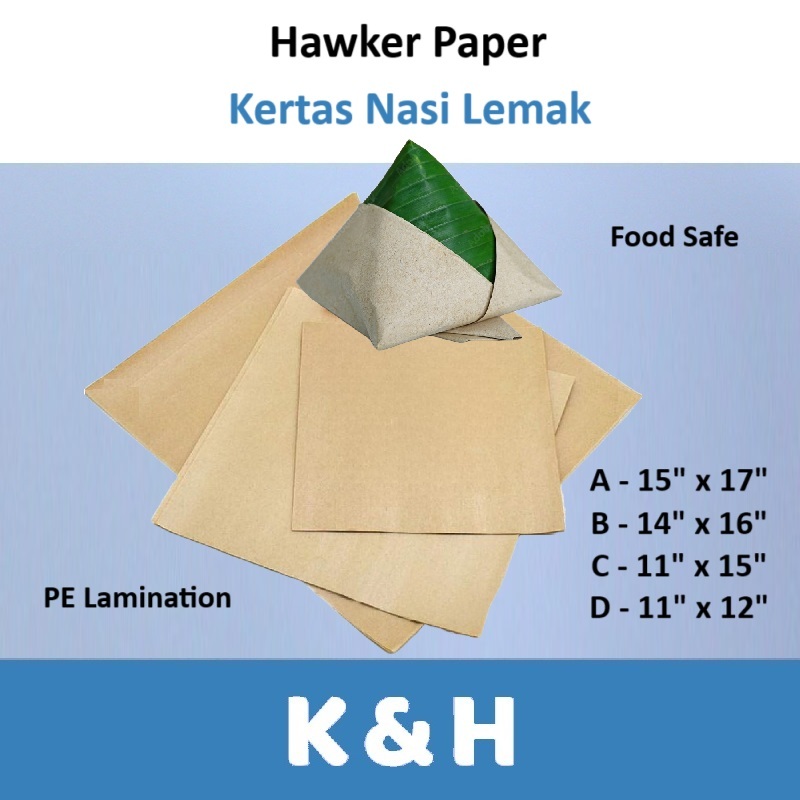 Fat Rice Paper / Brown Hawker Paper / Food packaging Kraft Paper / Food ...