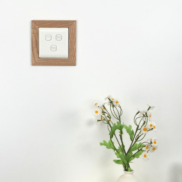 KASA Solid Wood Socket Decorative, Switch Protective Cover, Wall Wooden ...