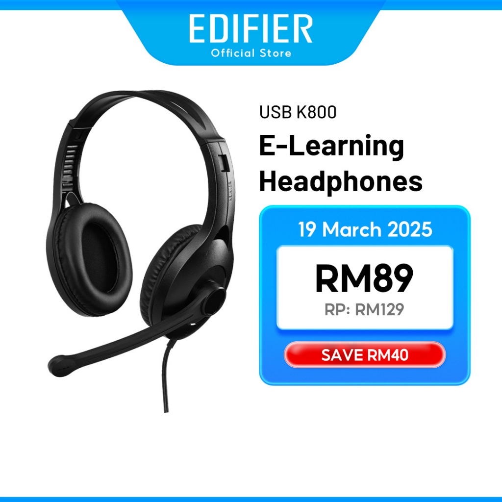 Edifier K800 Wired USB Headset for PC/Laptop | Shopee Singapore