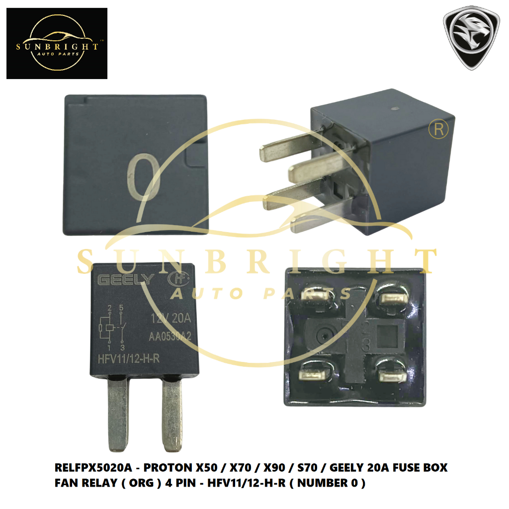 PROTON X50 / X70 / X90 / S70 / GEELY 20A FUSE BOX FAN RELAY ( ORG ...